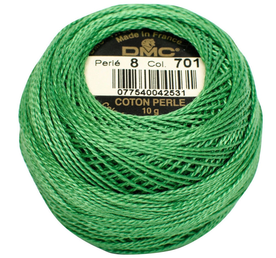 DMC 701 Perle Baumwollfaden | Größe 8 | Hellgrün - Etsy.de