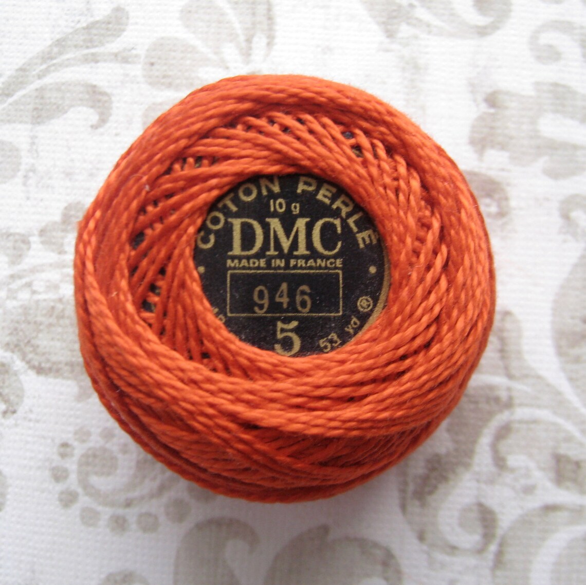 DMC 946 Perle Cotton Thread Size 5 Medium Burnt Orange | Etsy