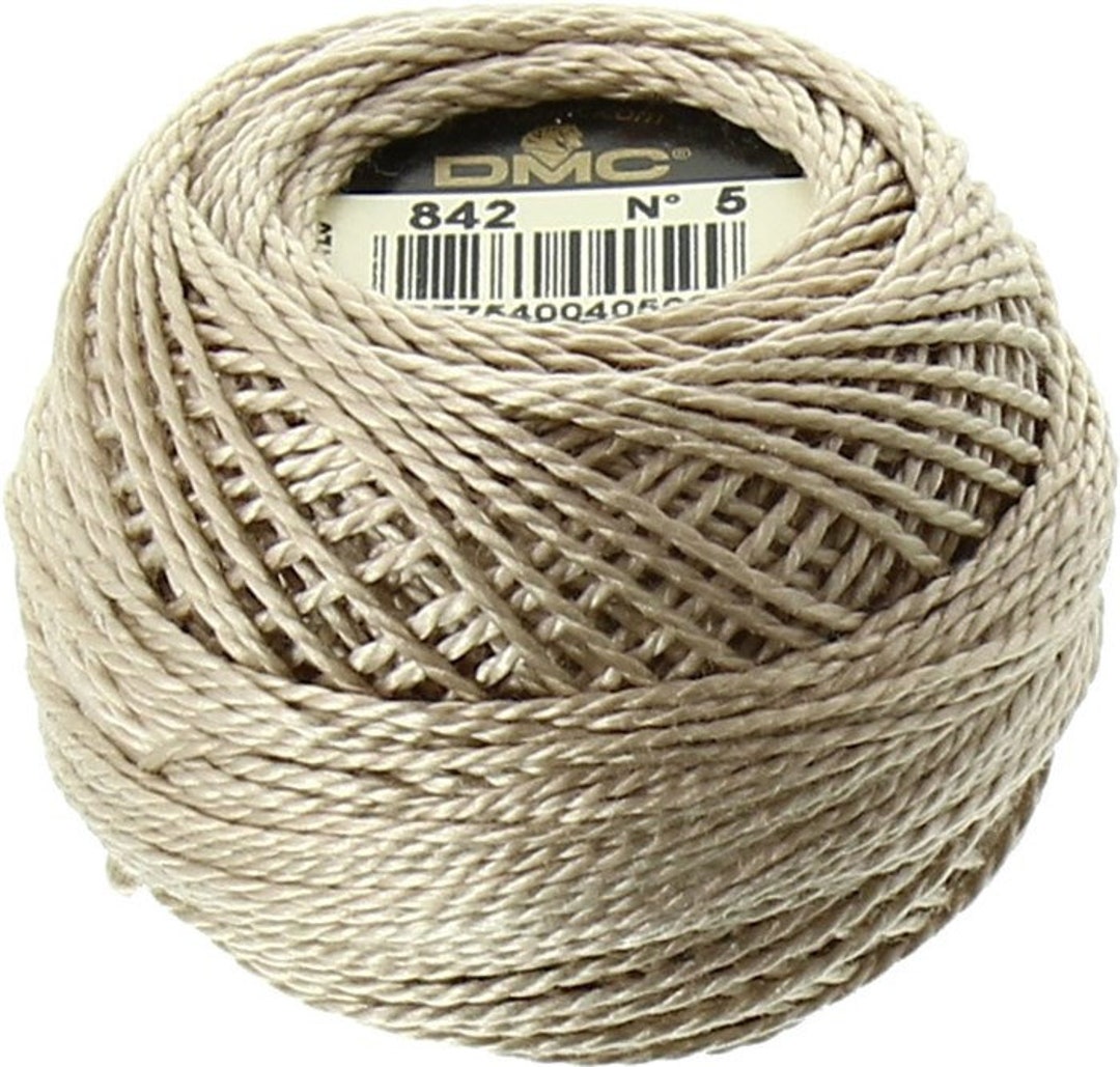 DMC 842 - Very Light Beige Brown - Perle Cotton Thread Size 5 - Neutral ...