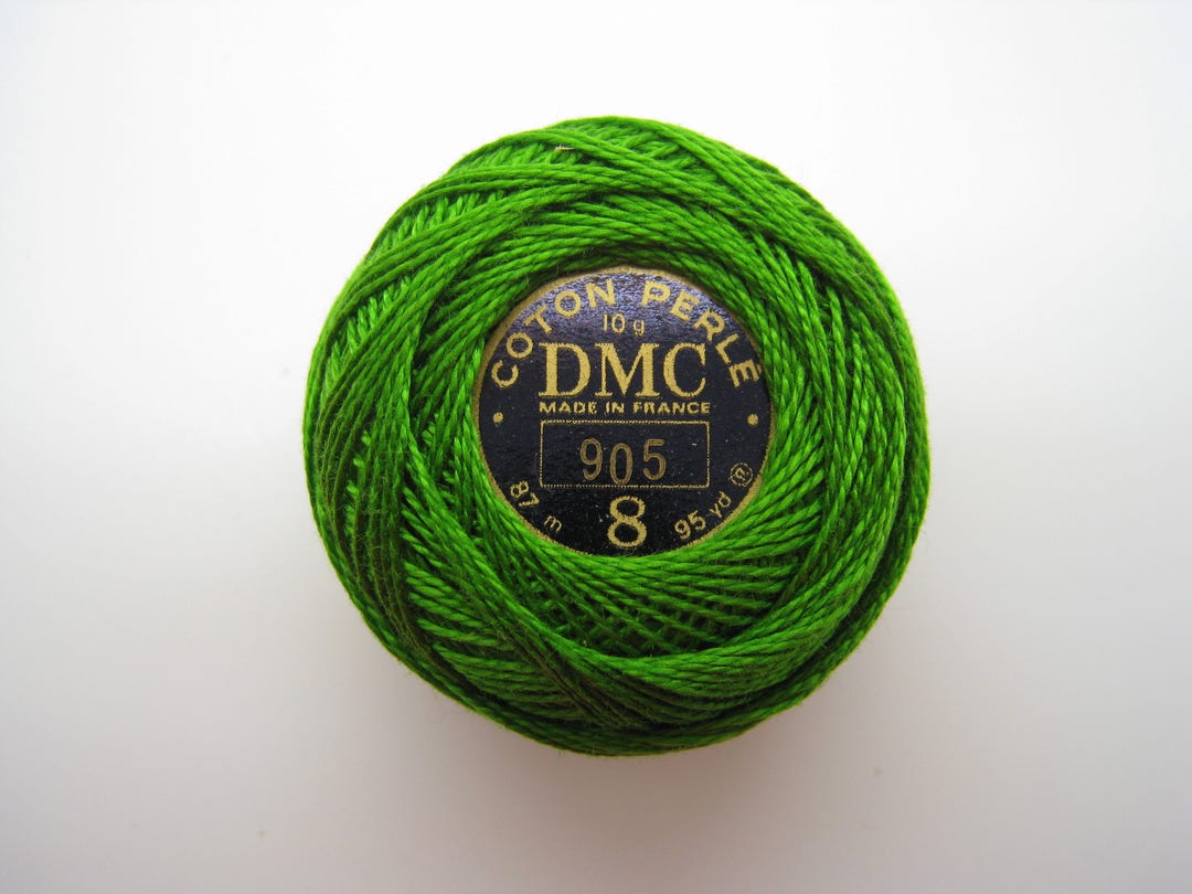 DMC 905 Perle Cotton Thread Size 8 Dark Parrot Green - Etsy UK