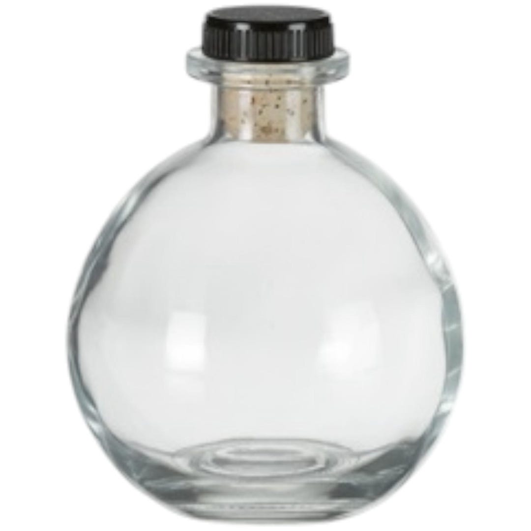 6 Pcs Empty Glass Spherical Bottle With Tbar Bottle Stopper 8.5 Oz Bulb ...
