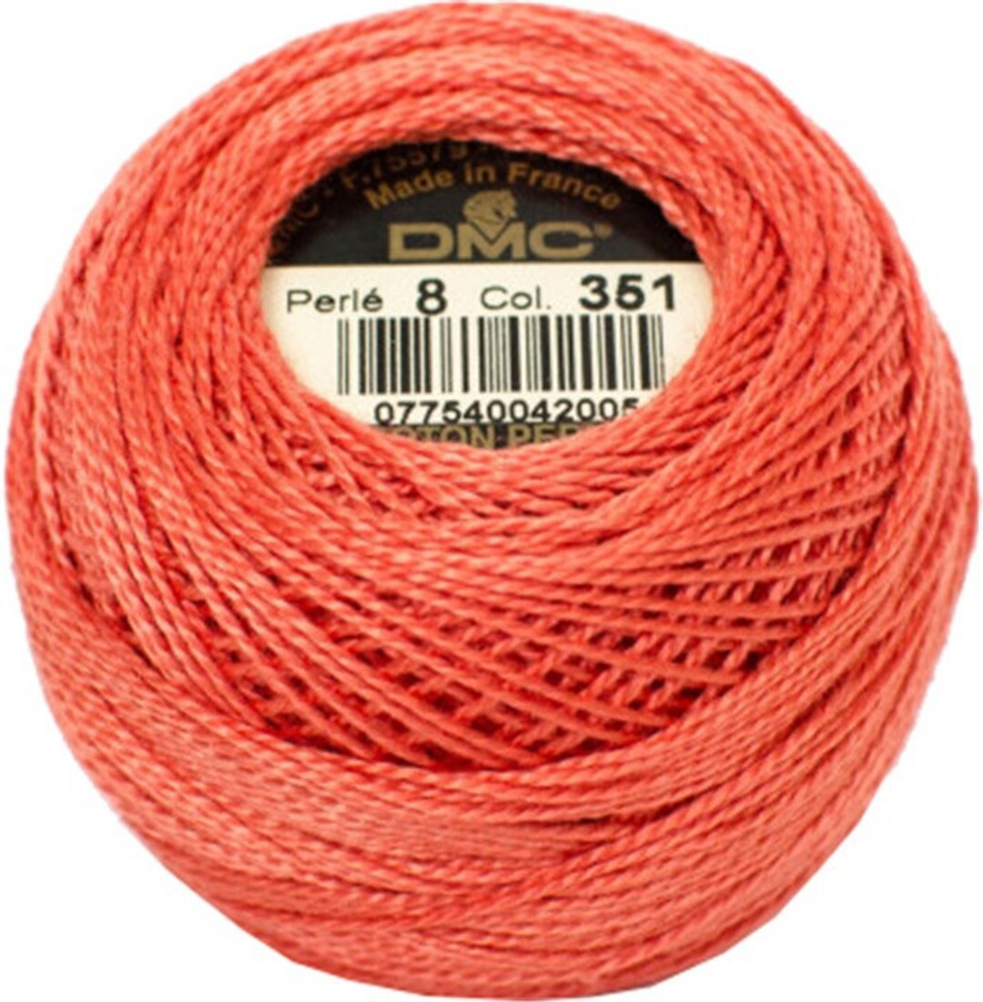 DMC 351 Pearl Cotton Thread Size 8 Coral Perle - Etsy