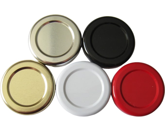 43TW Lug Lids for Glass Jar Replacement Lids 4 Lugs, Plastisol Lined ...