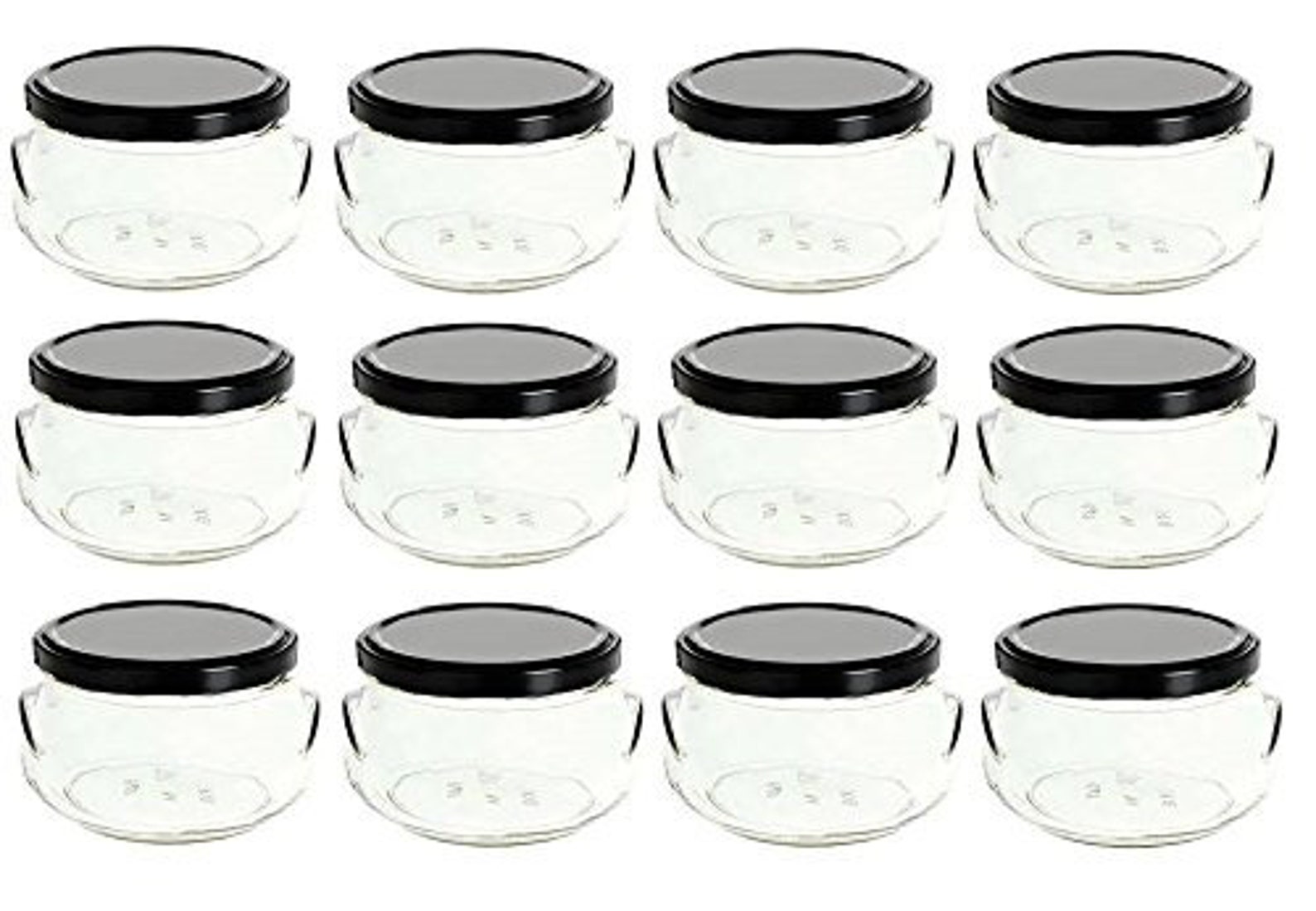 12 Pcs 6.75 Oz Glass Tureen Jars With Your Choice of Lids 200 - Etsy