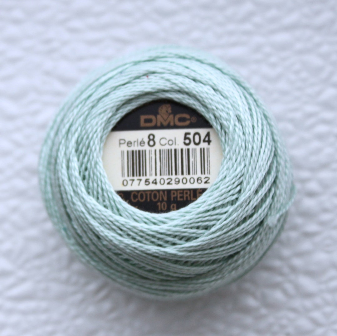 DMC 504 Perle Cotton Thread Size 8 Very Light Blue Green - Etsy