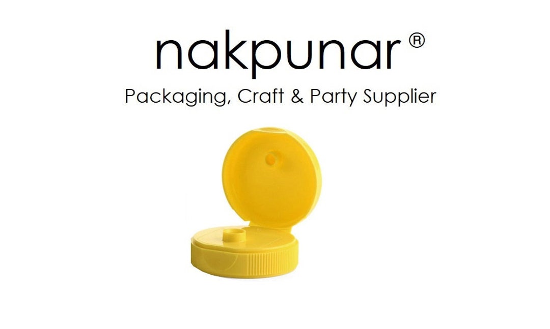 25 Pcs Yellow Flip Top Caps for Plastic Bear Honey Jar Bottle With ...