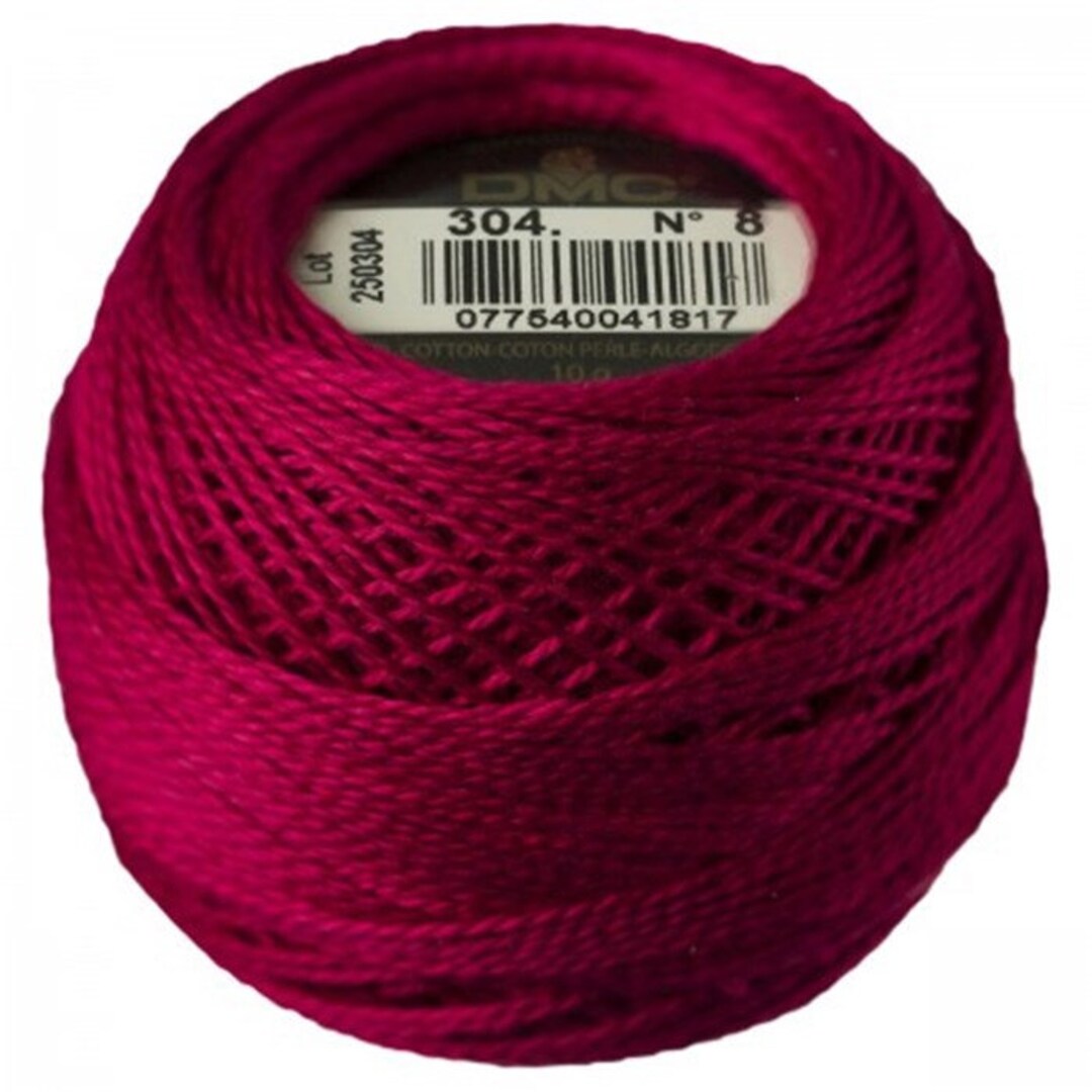 DMC 304 Perle Cotton Thread Size 8 Burgundy - Etsy