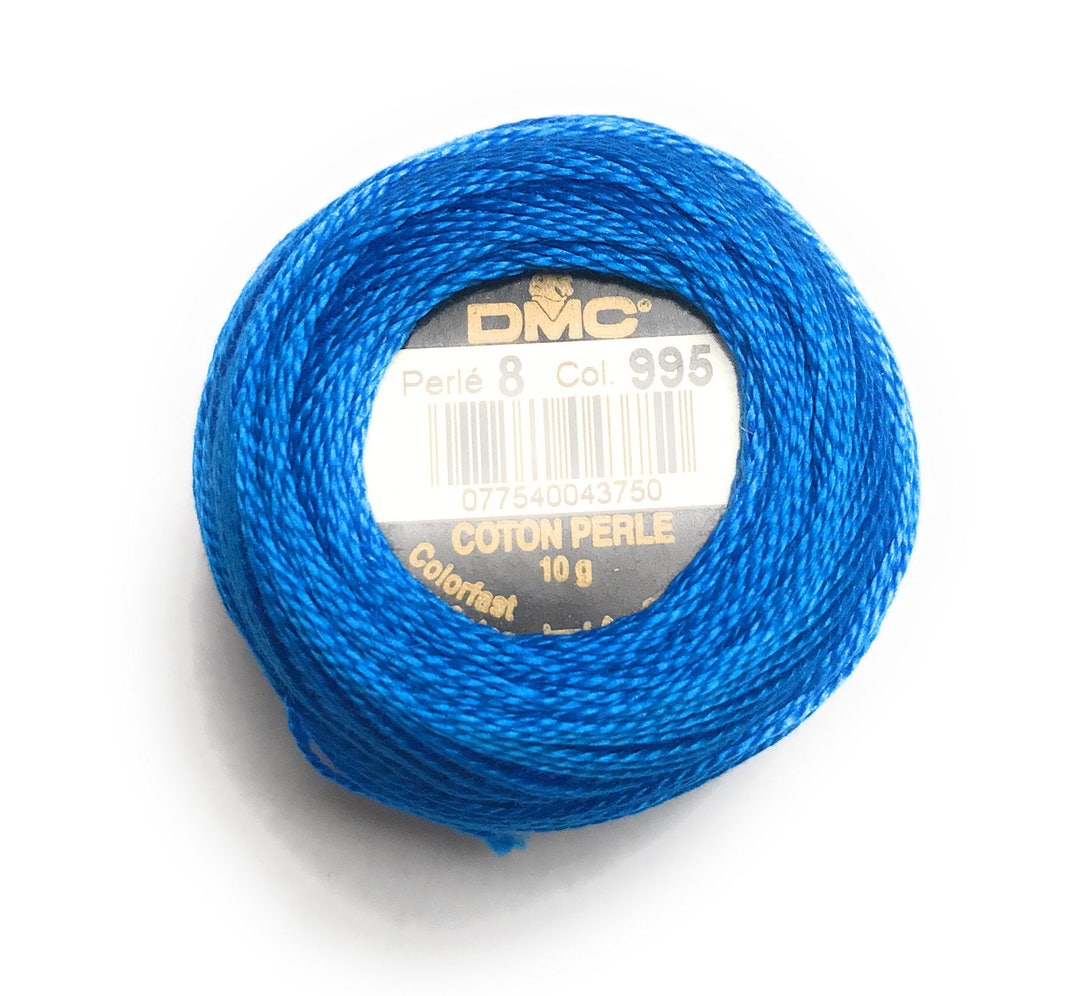 DMC 995 Perle Cotton Thread | Size 8 | Dark Electric Blue - Etsy