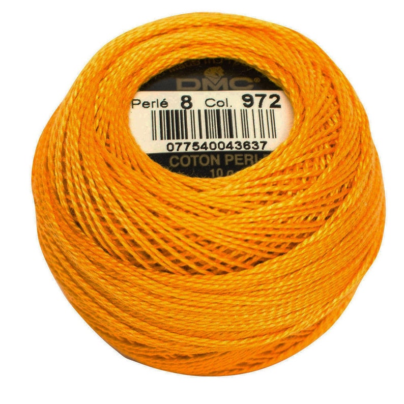 DMC 972 Pearl Cotton Thread Size 8 Deep Canary Yellow | Etsy