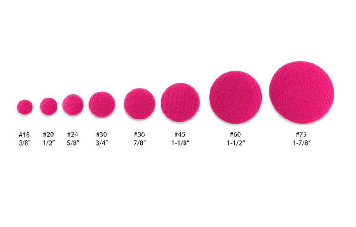 10 Pcs Baby Pink Satin Buttons Choose From 7 Different Size From 1/2in ...