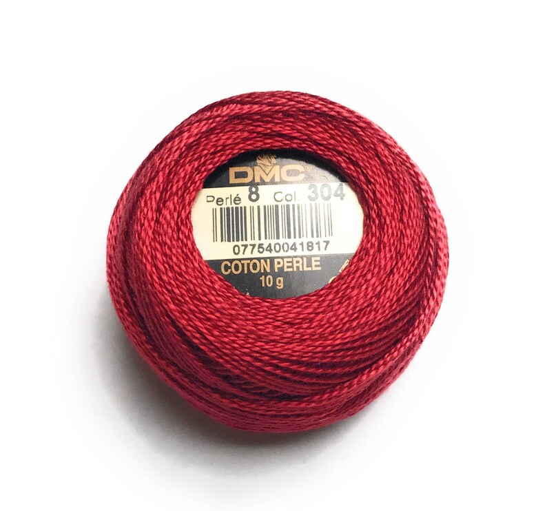DMC 304 Perle Cotton Thread Size 8 Burgundy | Etsy