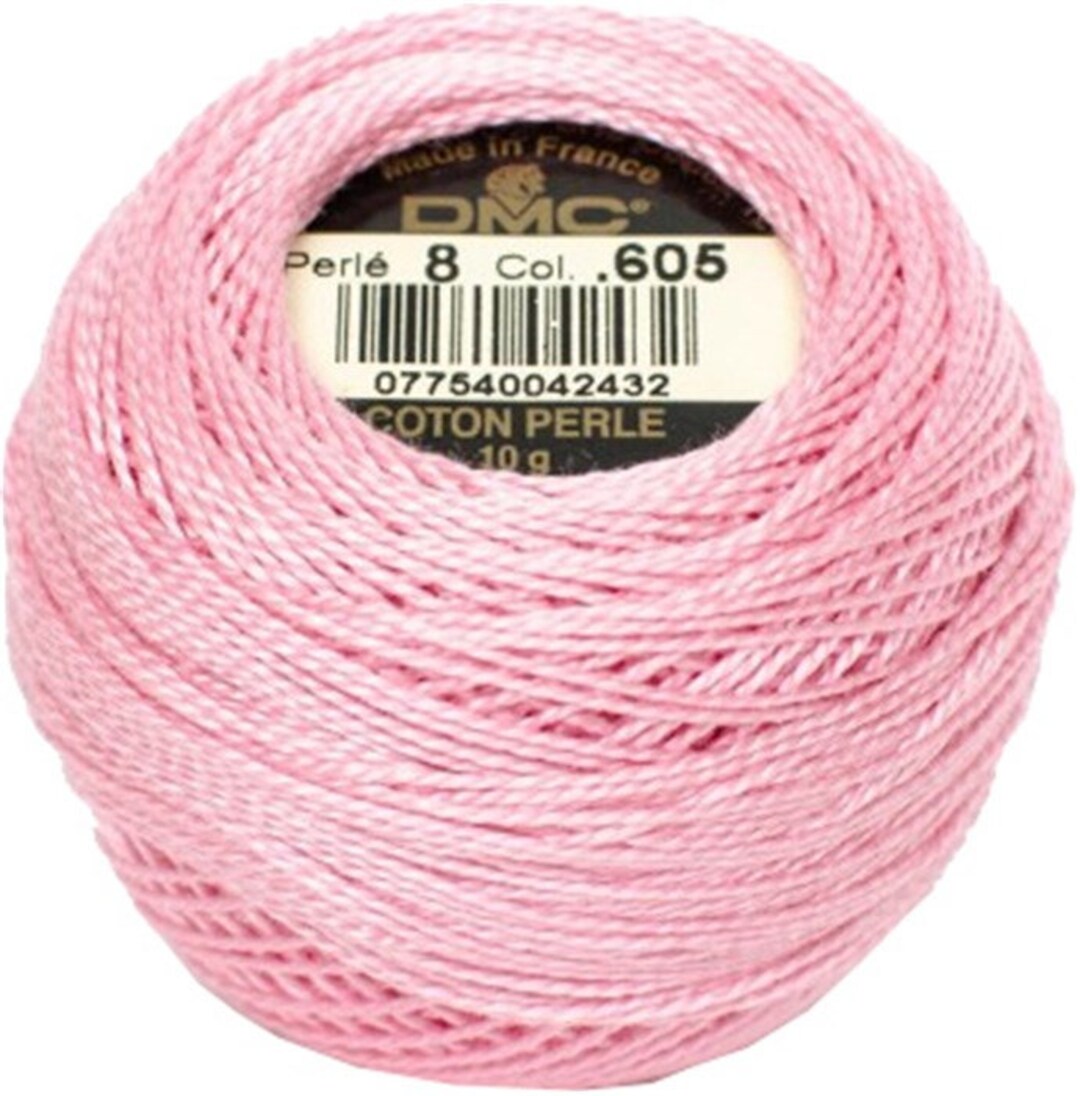 DMC 605 Perle Cotton Thread | Size 8 | Pink - Etsy