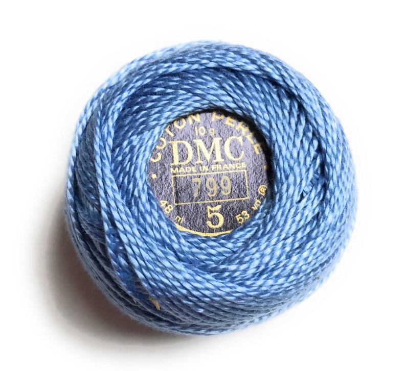 DMC 799 Medium Delft Blue Perle Cotton Thread Size 5 - Etsy