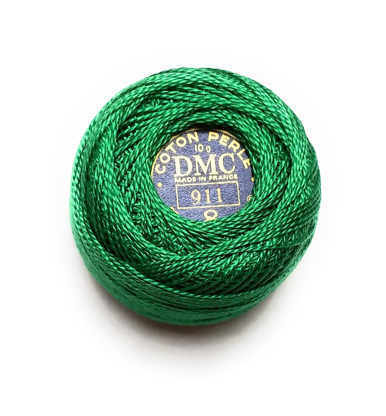 DMC 911 Perle Cotton Thread Size 8 Medium Emerald Green | Etsy
