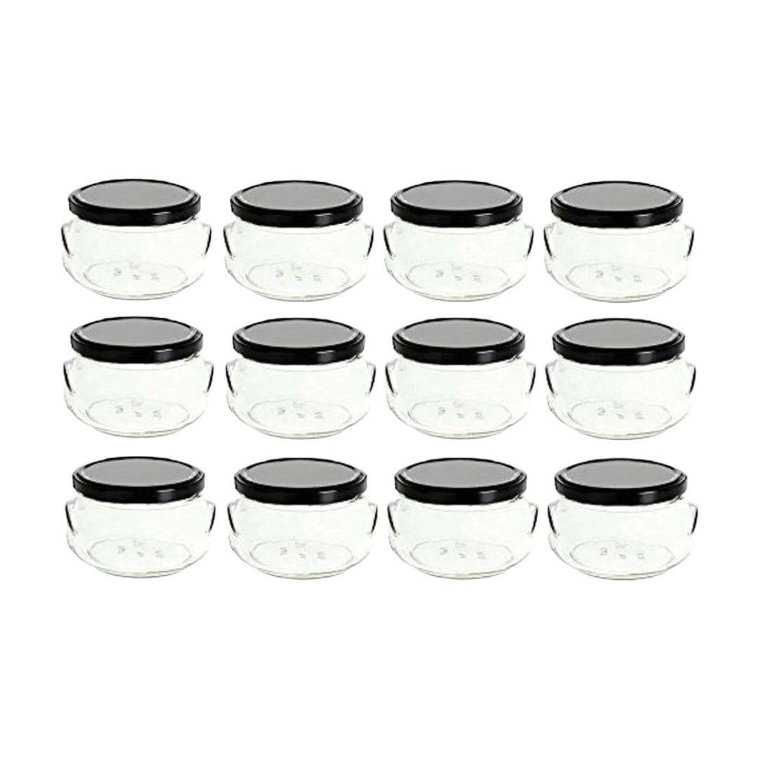 12 Pcs 6.75 Oz Glass Tureen Jars With Your Choice of Lids (200 Ml Fl Oz ...