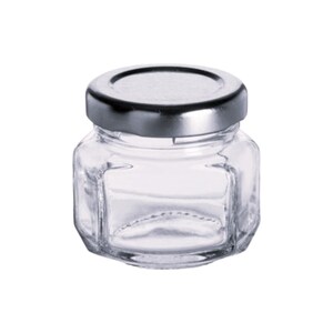 1.5 Oz Oval Hexagon Glass Jars With Lids Storage and Organization - Etsy