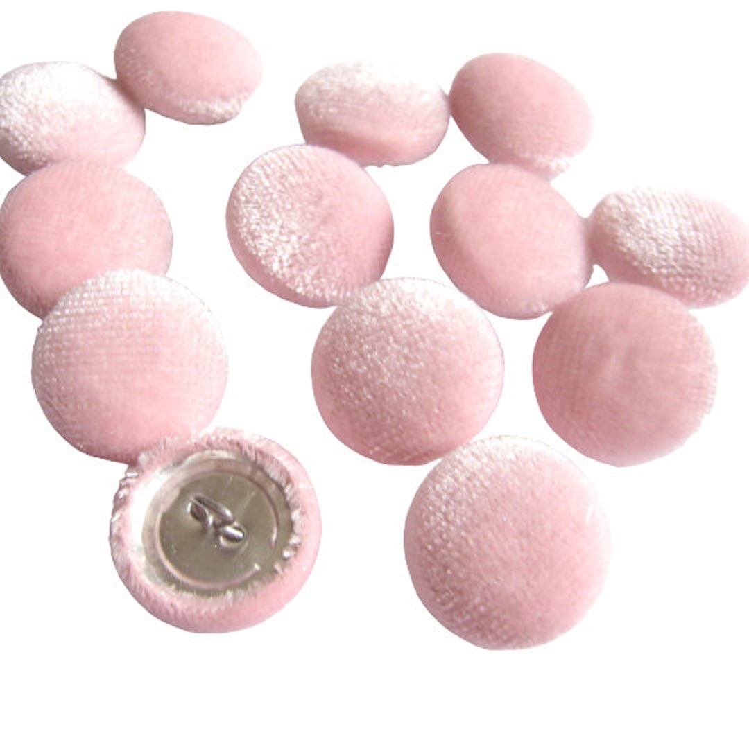 13 Baby Pink Velvet Buttons in 3/4in 19mm Size 30 Ready to SHIP - Etsy ...