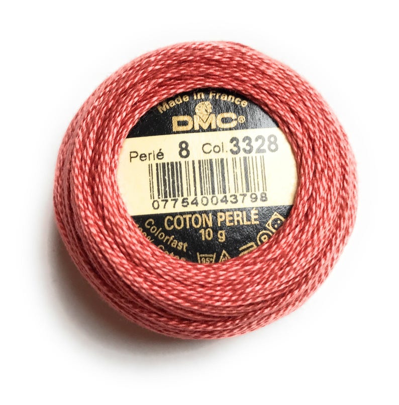 DMC 3328 Perle Cotton Thread Size 8 Dark Salmon - Etsy