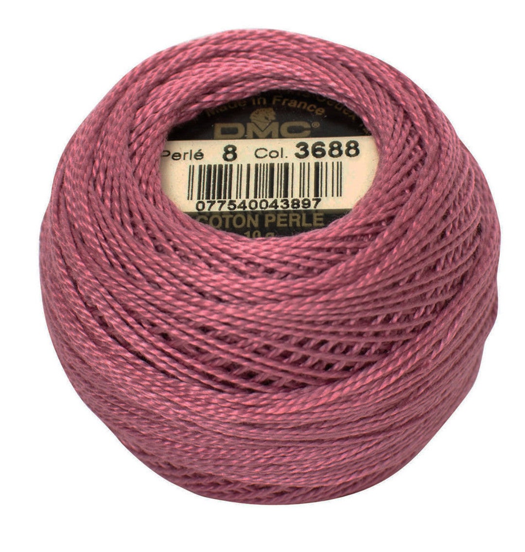 DMC 3688 Perle Cotton Thread Size 8 Medium Mauve - Etsy
