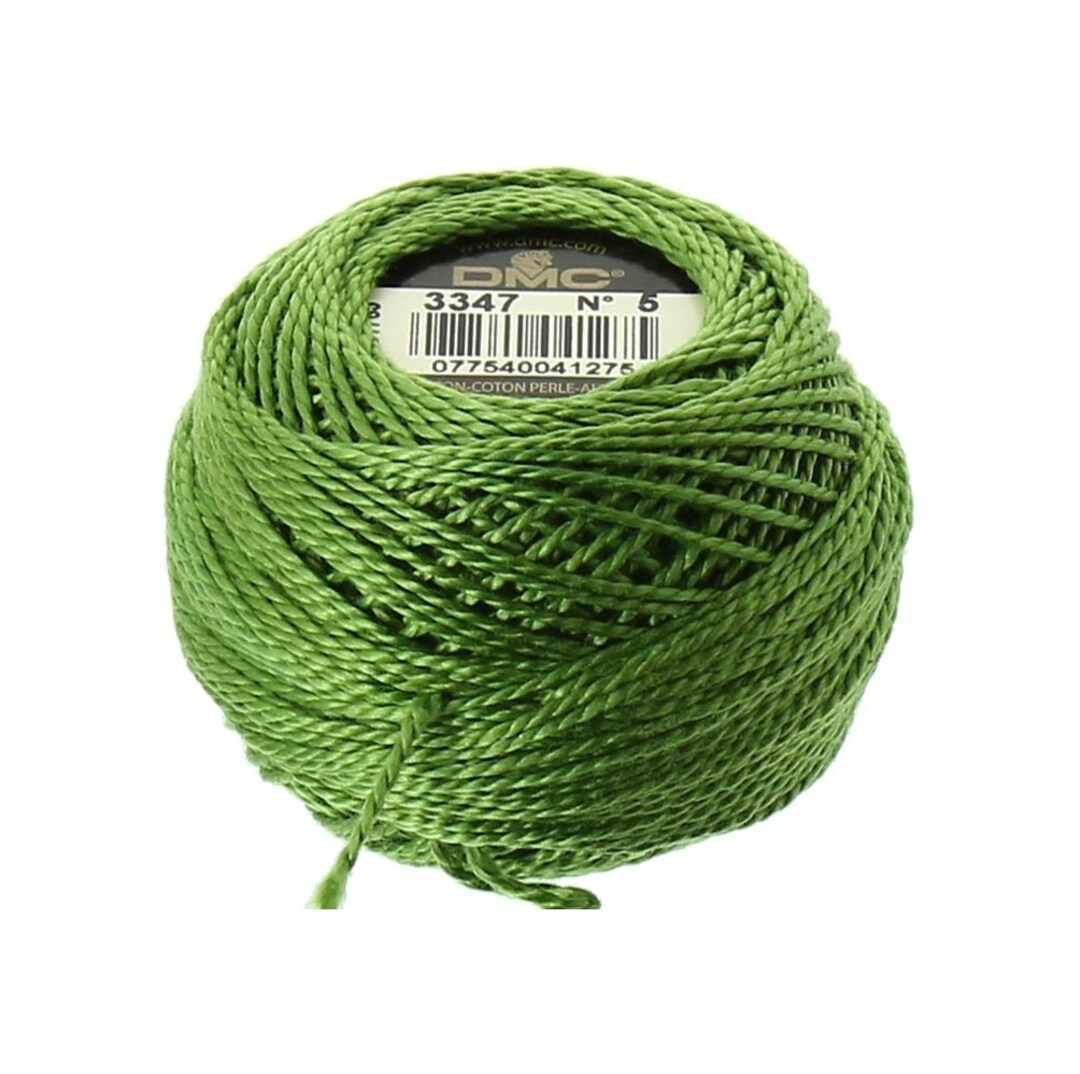 DMC 3347 Pearl Cotton Thread Size 8 Size 5 Medium Yellow Green - Etsy