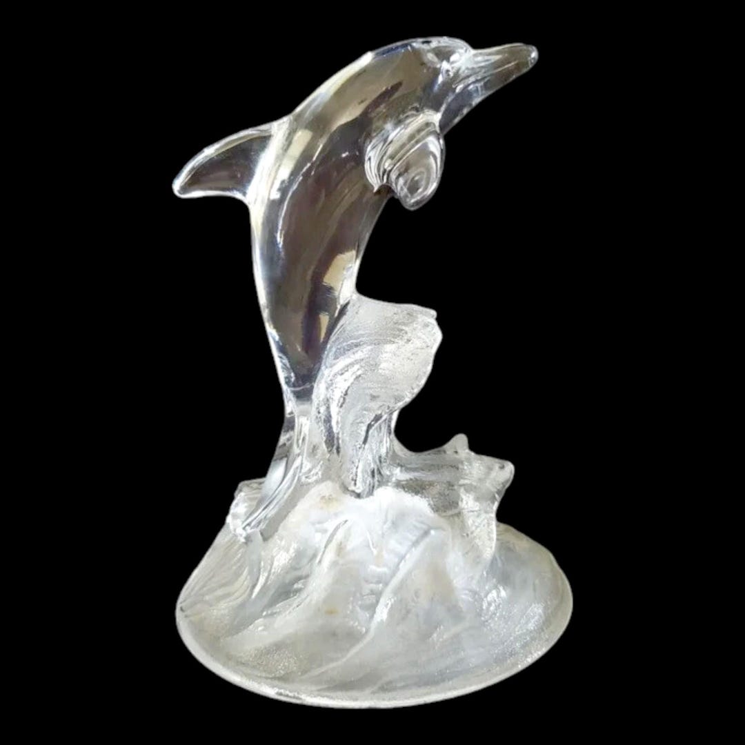 Vintage Crystal Dolphin Figurine - Collectible Cristal D'arques of ...