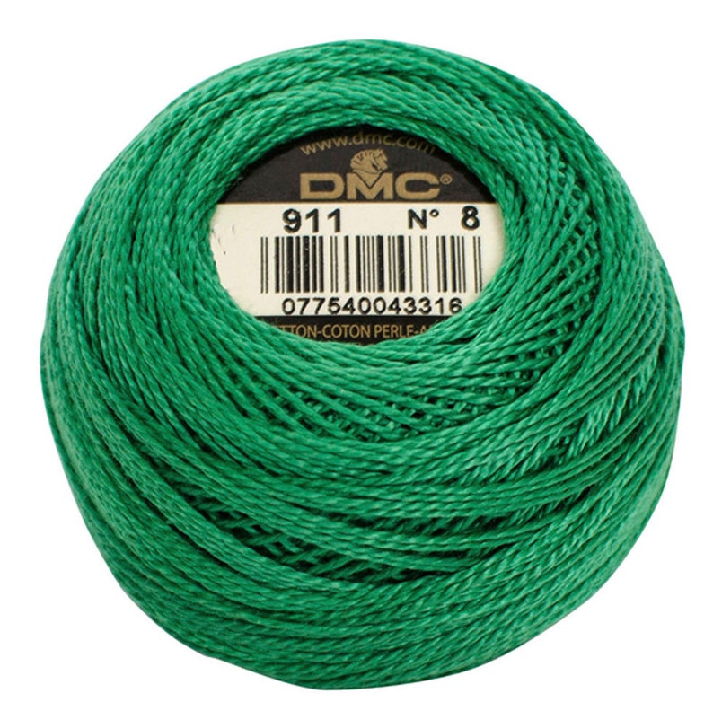 DMC 911 Perle Cotton Thread Size 8 Medium Emerald Green | Etsy