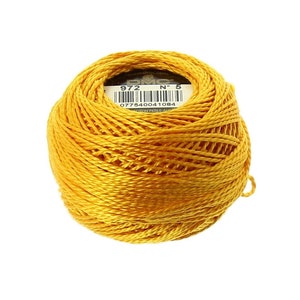 DMC 972 Deep Canary Yellow Size 5 Perle Cotton Thread Ball - Etsy