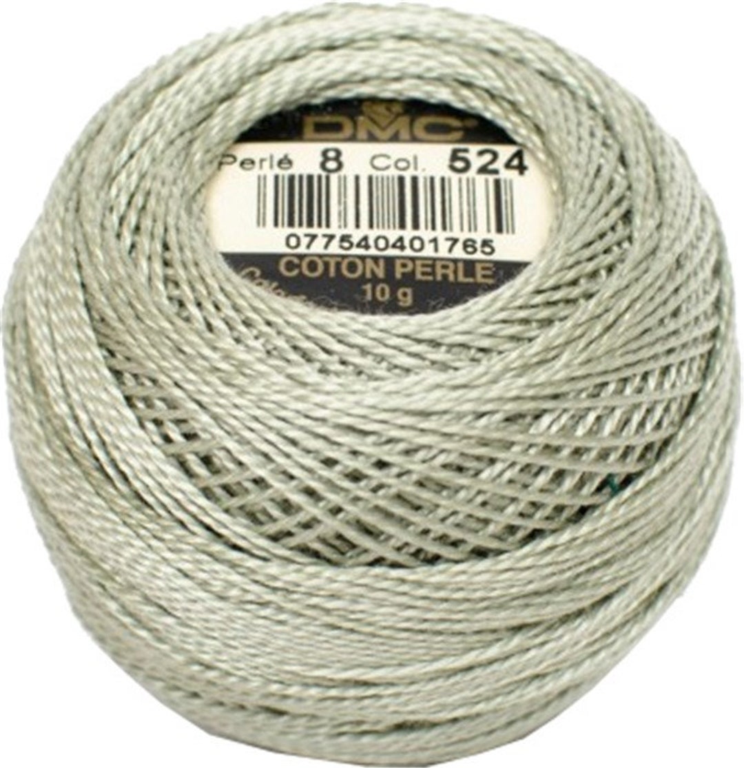 DMC 524 Pearl Cotton Thread | Size 8 or Size 12 | Very Light Fern Green ...