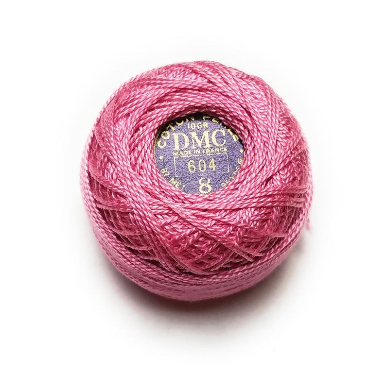 DMC 604 Perle Cotton Thread Size 8 Light Cranberry - Etsy