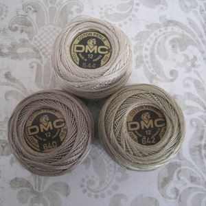 DMC 644 Perle Cotton Thread Size 12 Medium Beige Gray - Etsy