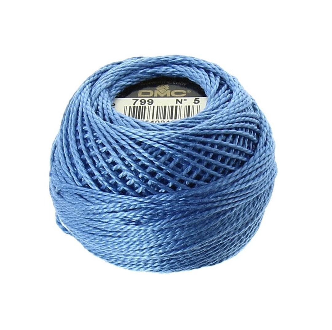 DMC 799 Size 5 Medium Delft Blue Perle Cotton Thread for Emnroidery - Etsy