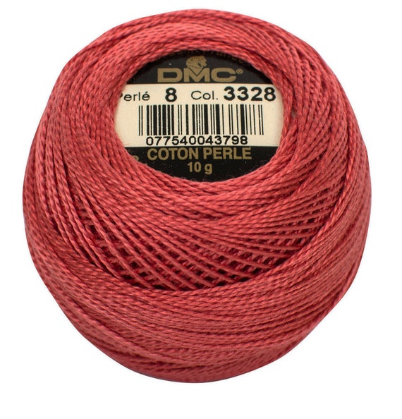 DMC 3328 Perle Cotton Thread Size 8 Dark Salmon | Etsy