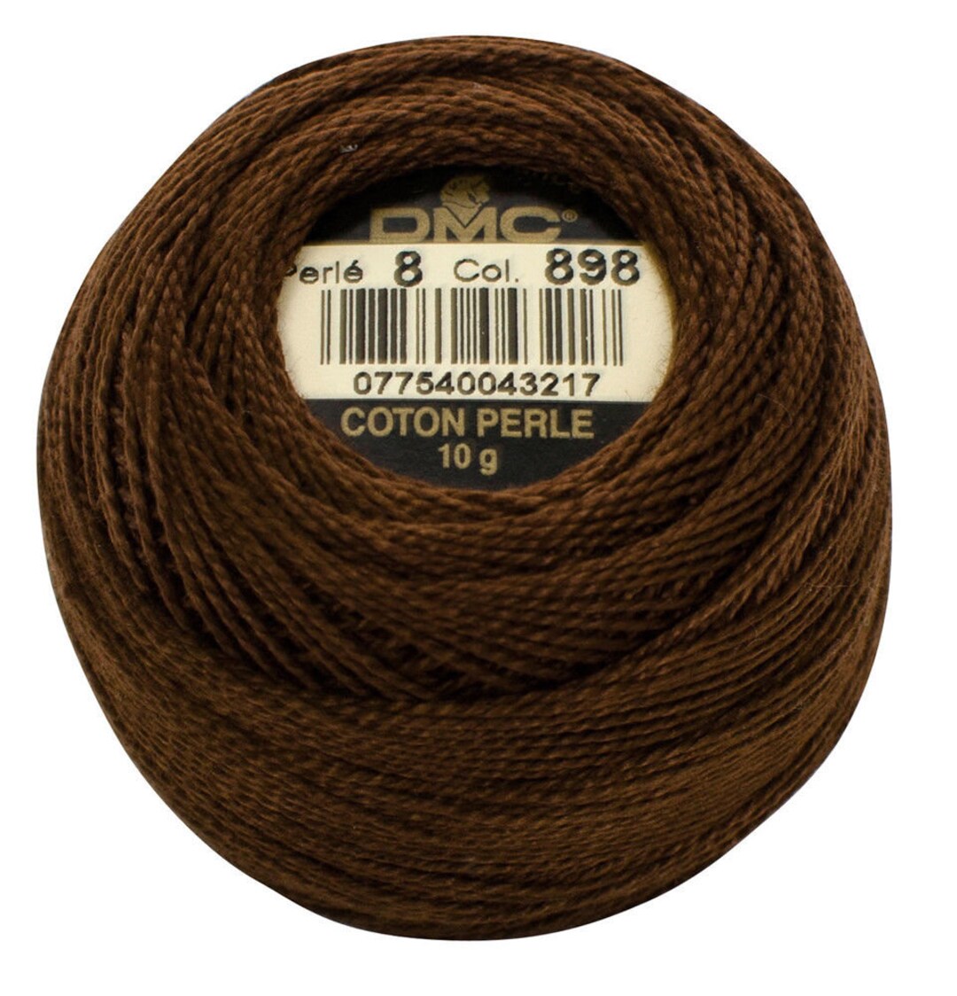 DMC 898 Perle Cotton Thread | Size 8 | Very Dark Coffee Brown - Etsy
