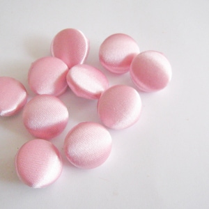 10 Pcs Baby Pink Satin Buttons Choose From 7 Different Size From 1/2in ...