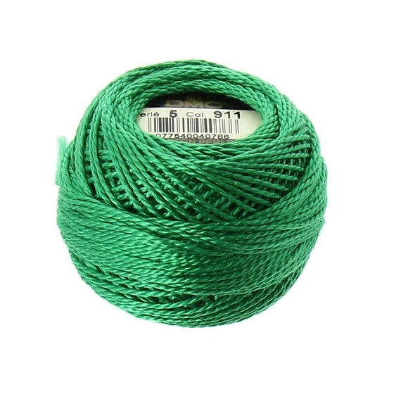 DMC 911 Pearl Cotton Thread Ball Size 5 Medium Emerald | Etsy
