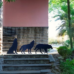 Walking Wolf Realistic Garden Decoration, Unique Gift Yard Display, All ...