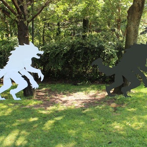 Halloween Werewolf Yard Display, PVC Garden Decoration, Wolfman Yard ...