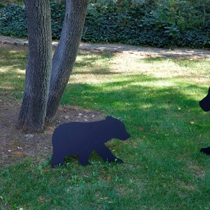 Bear Family Yard Decor, Black Bear Lawn Sculpture for Garden or Porch ...