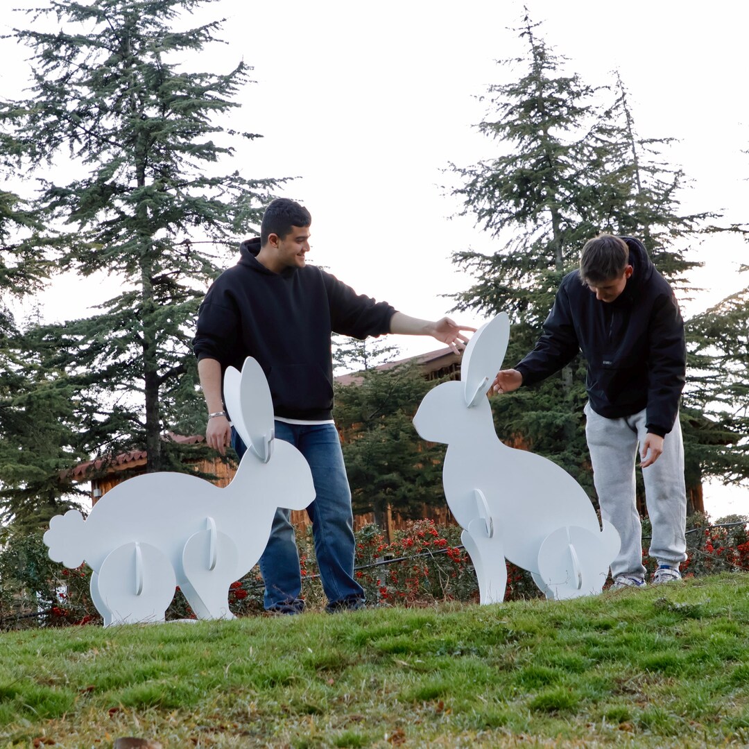 Huge 3.6 Ft Tall Rabbit Yard Display, All-weather Easter Decoration ...