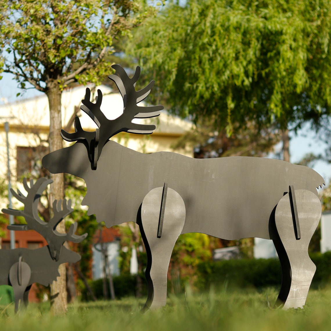 Moose Yard Display Giant All-weather PVC Garden Decor Large Lawn ...