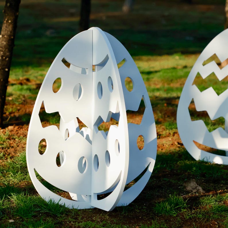 Giant 1.96 Ft All Weather Easter Decor, PVC Egg Yard Display, Self ...