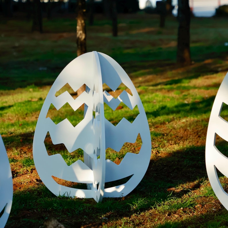 Giant 1.96 Ft All Weather Easter Decor, PVC Egg Yard Display, Self ...