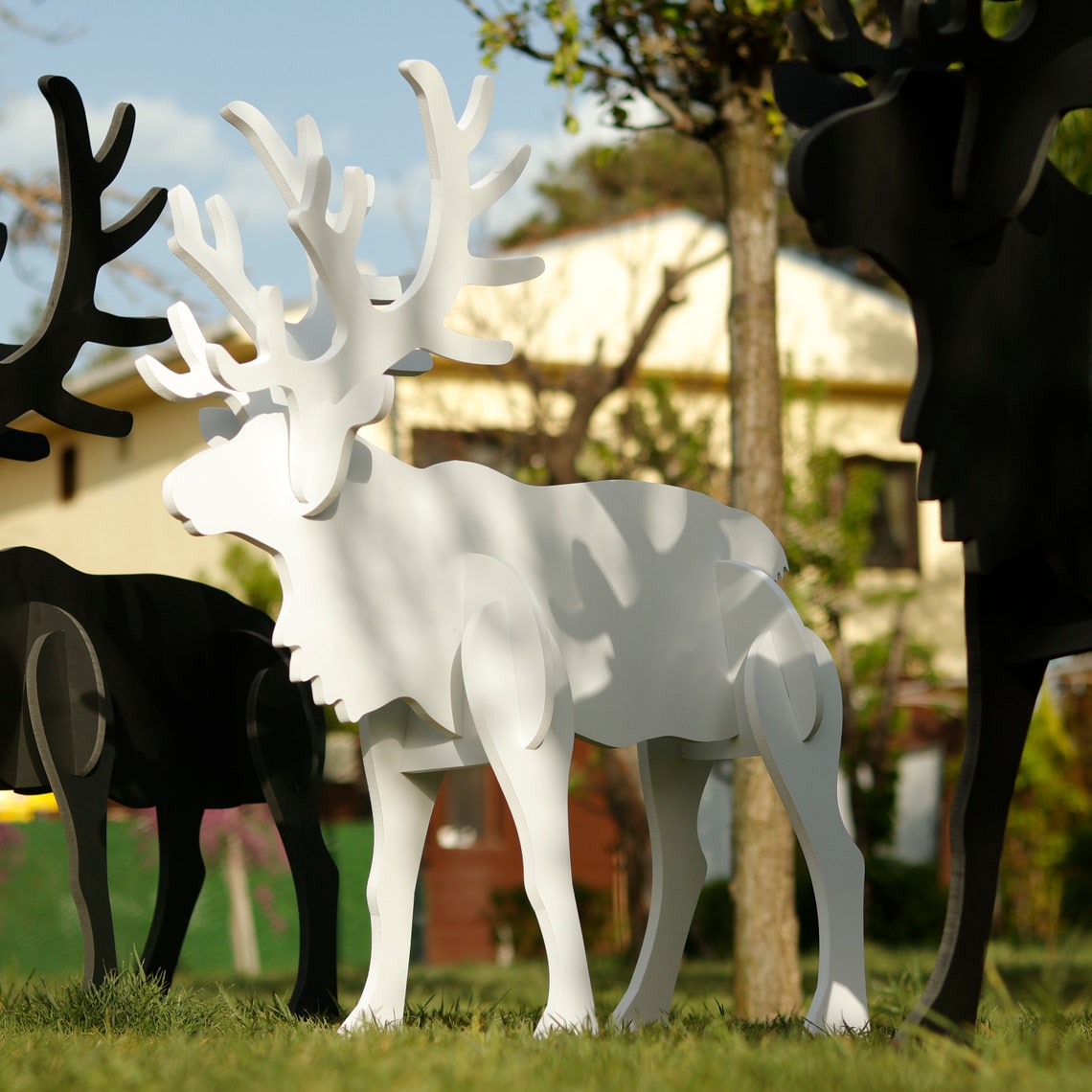 Moose Yard Display Giant All-weather PVC Garden Decor Large Lawn ...