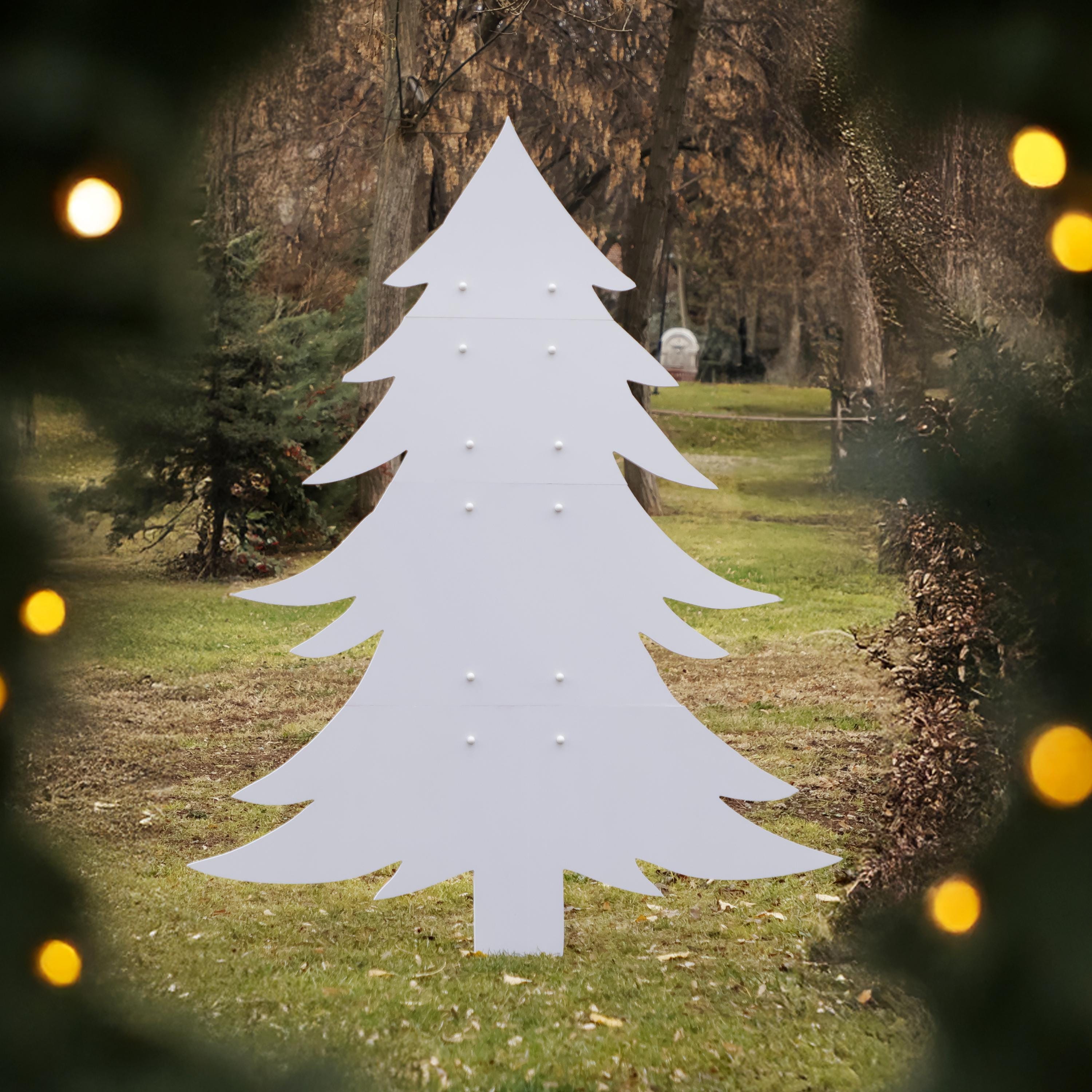 Large PVC Christmas Tree Yard Display, Outdoor Holiday Lawn Decoration ...
