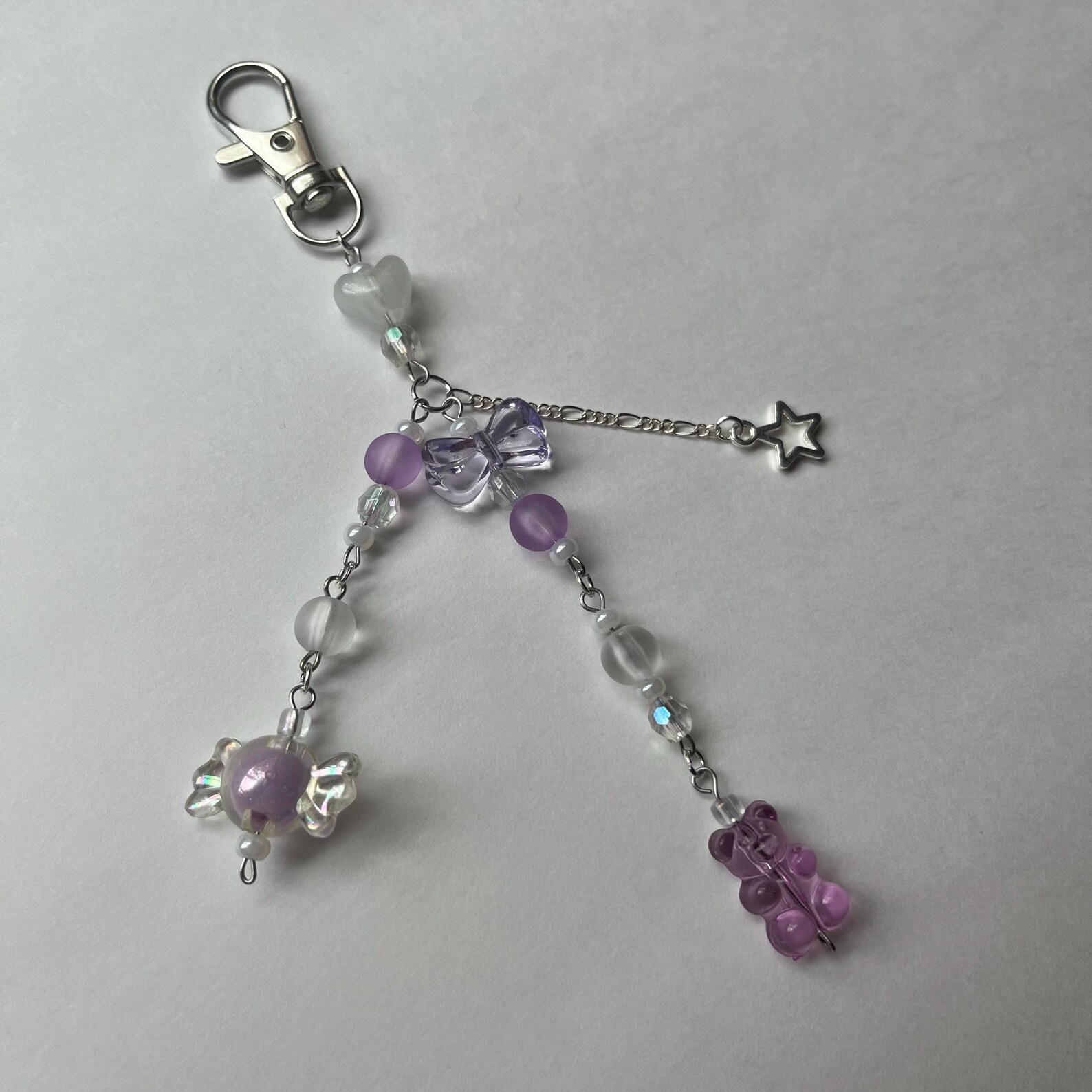 Candy Gummy Bear Y2K Keychain Aesthetic Beaded Keychain Kpop Charm Y2k ...