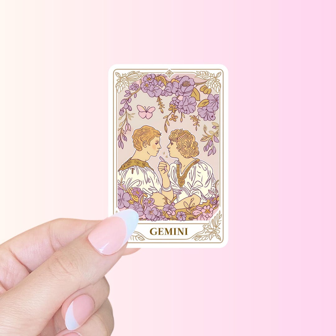 Gemini Sticker, Zodiac, Tarot Sticker, Bookish, Kindle Sticker, Reading ...