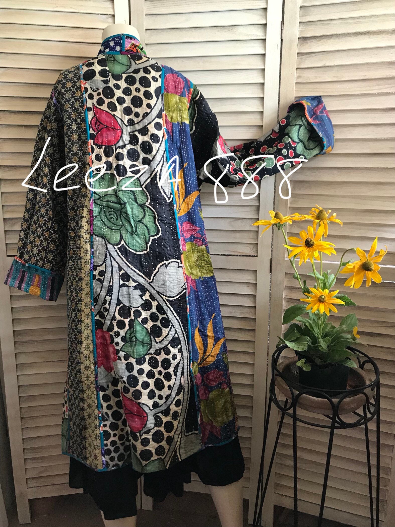 Gorgeous reversible cotton artist coat