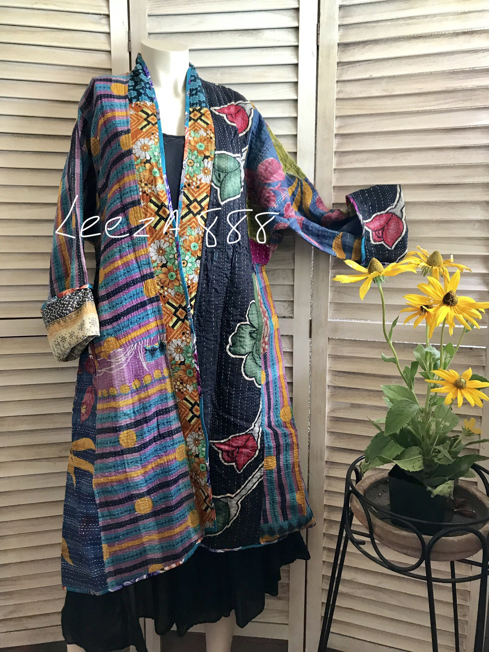 Gorgeous reversible cotton artist coat