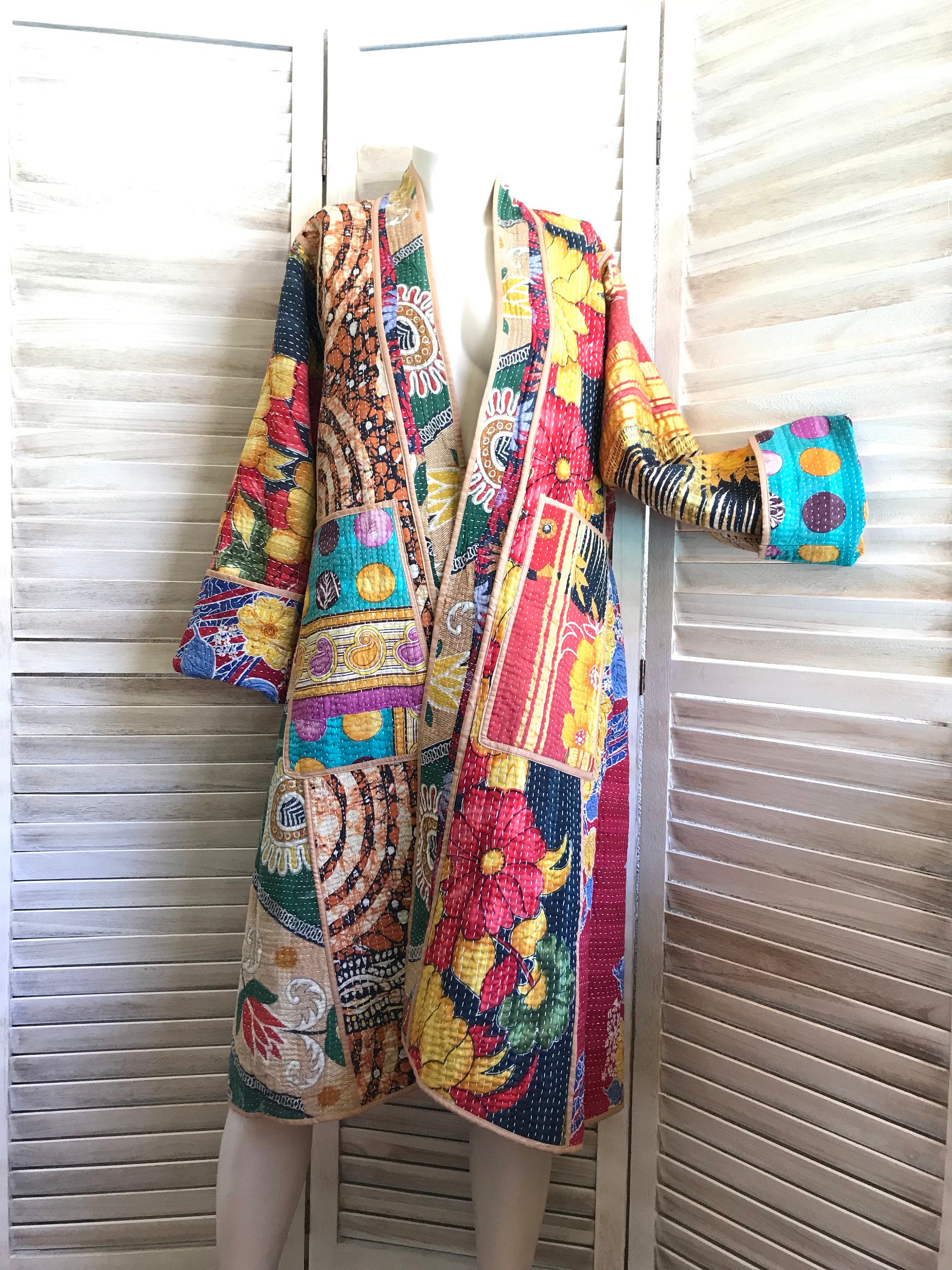 Artist reversible coat of many colors