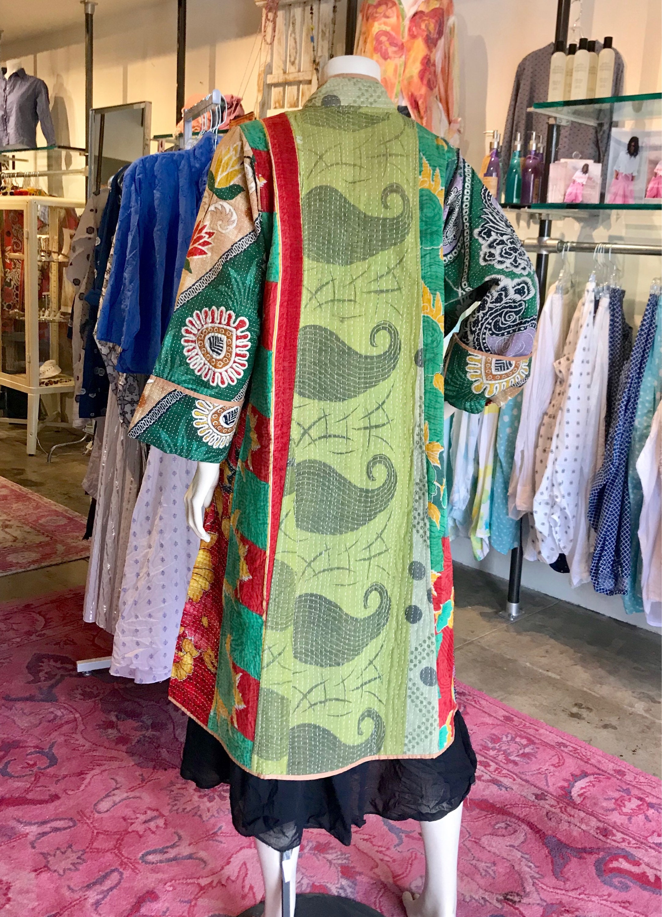 Stunning reversible designer kantha coat